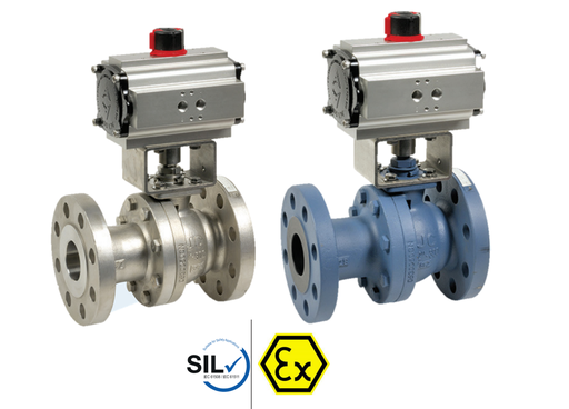 JC Pneumatic actuated ball valve + ACTREG 530 JCV + ADA/ASR PNEU ACT ...